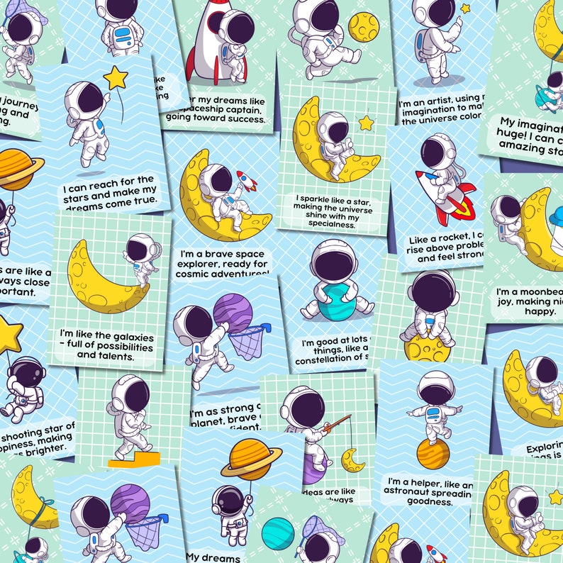 Positive Affirmation Cards, Astronaut Printable, Affirmation Card for ...