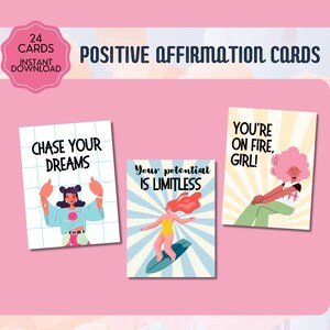 Positive Affirmation Cards Printable Girl Power, Positive Quotes ...