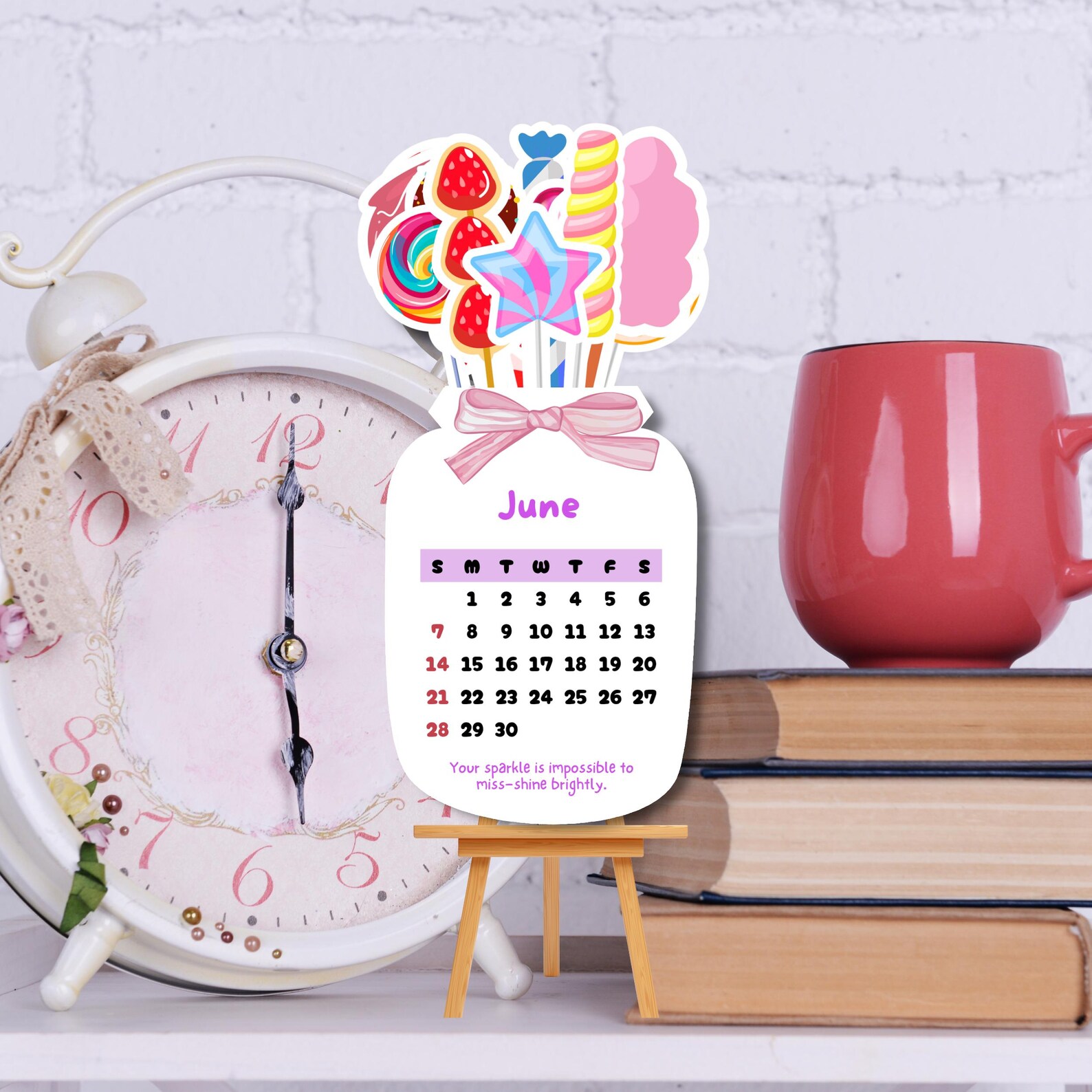 Candy Calendar, Printable Calendar, Cute Calendar, Calendar 2026 ...