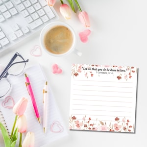 Bible Verses Notepad, Christian Notepad, Printable Notepad, Kawaii Memo ...