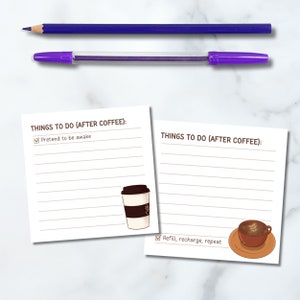 Coffee Printables, Coffee Printable Notepad ,coffee Lover Gift ...