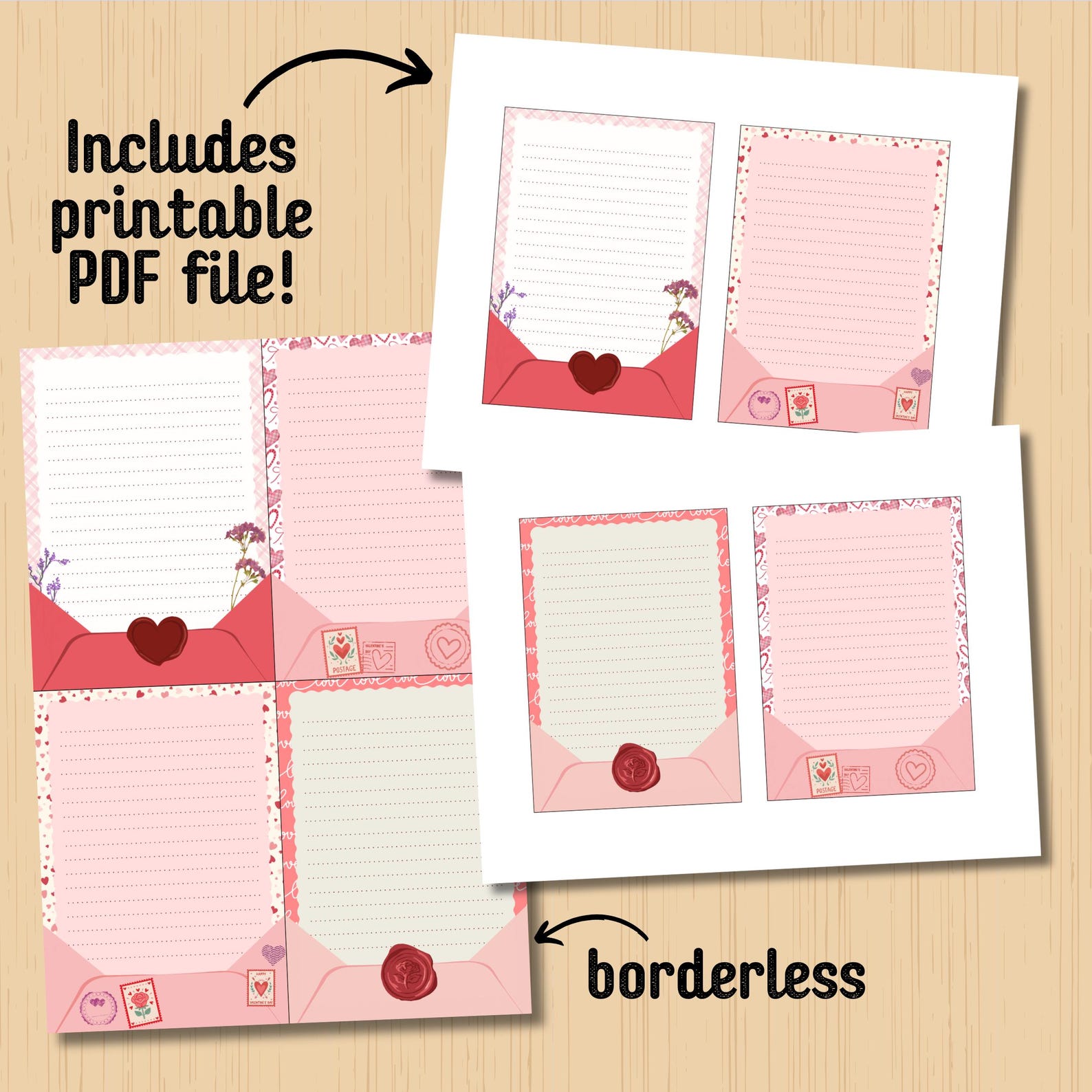 Love Letter, Valentines Notepad, Valentines Day Print, Positive ...