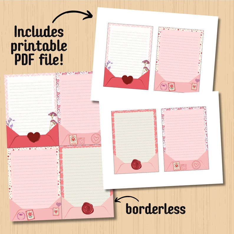 Love Letter, Valentines Notepad, Valentines Day Print, Positive ...