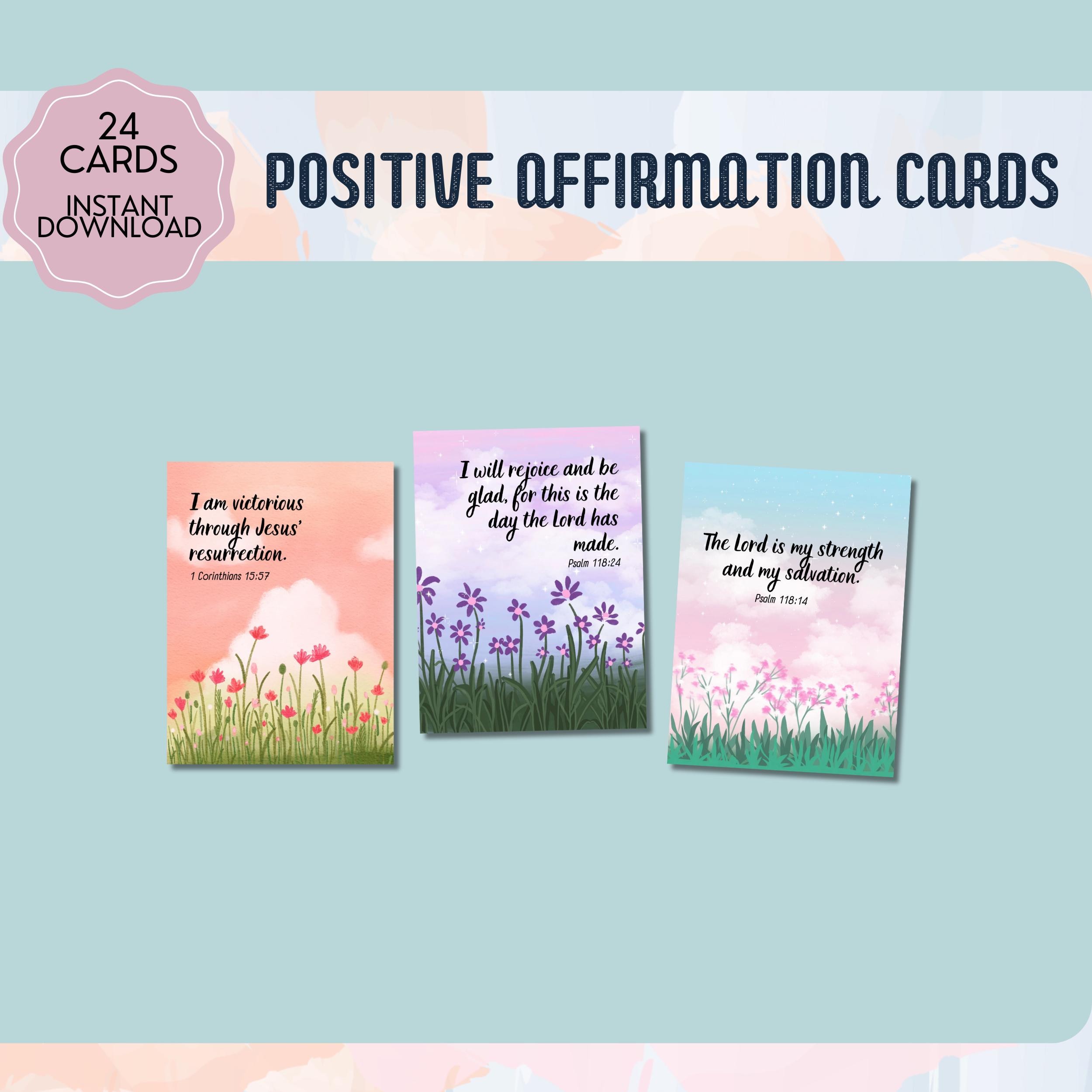 Easter Christian Affirmations, Bible Verses, Positive Affirmation Cards ...