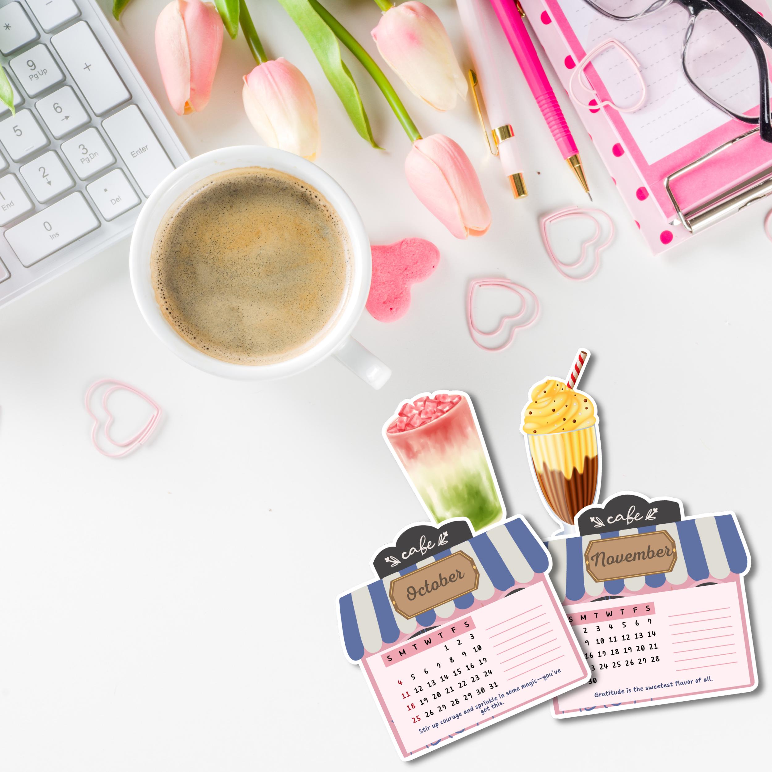 2026 Calendar, Cafe Calendar, Printable Calendar, Cute Calendar ...