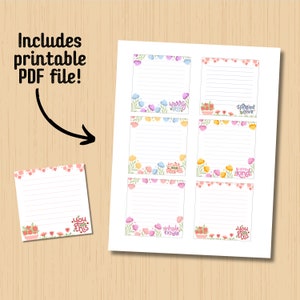 Flower Printable Notepad , Positive Affirmation Printable Memo Pad ...