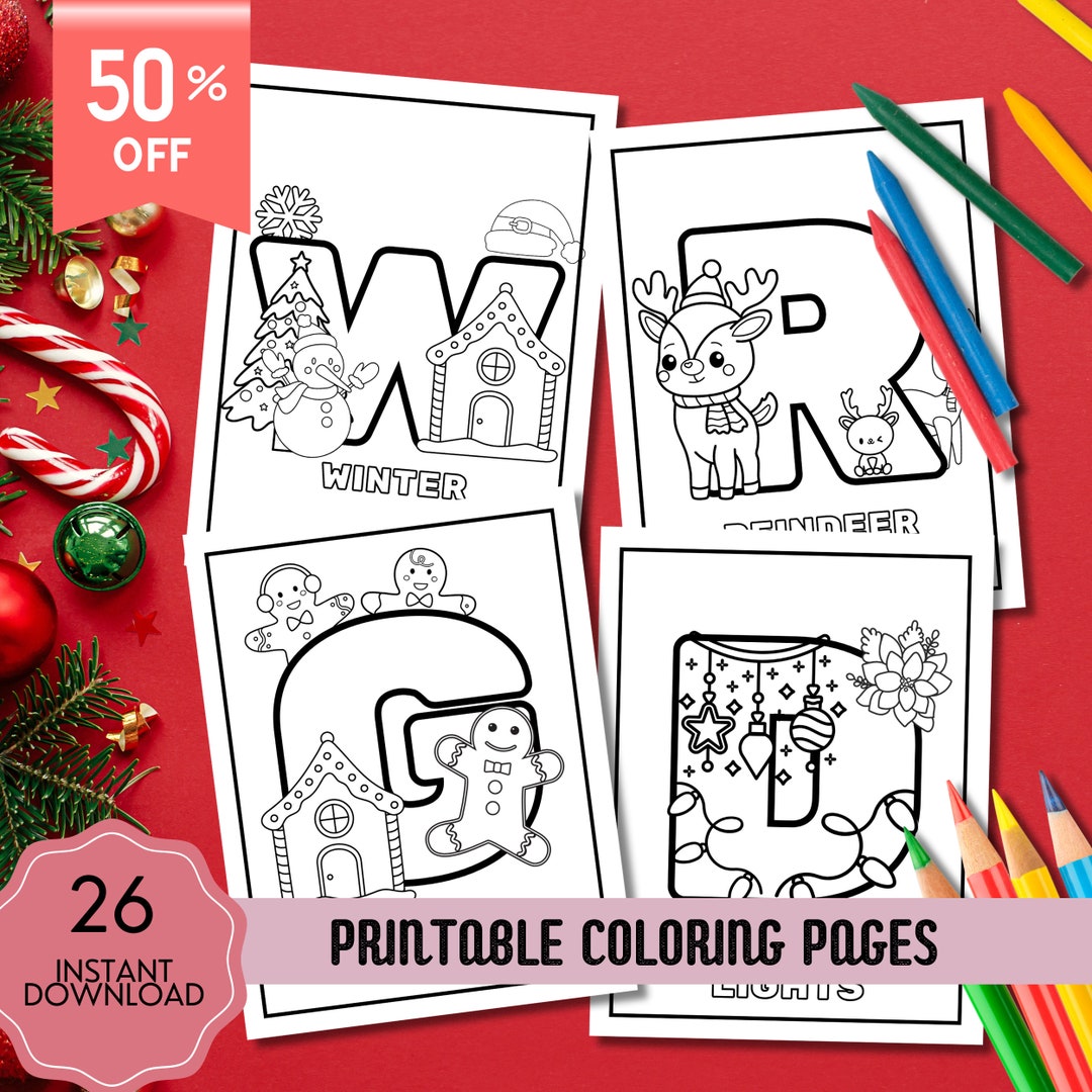 Christmas Coloring Pages, Alphabet Coloring Pages, Printable Worksheets ...