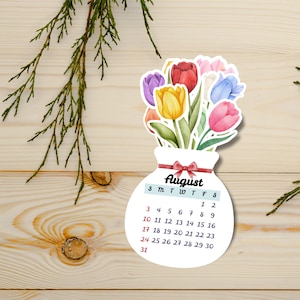 Tulips Calendar, Floral Calendar, Printable Calendar, Cute Calendar ...