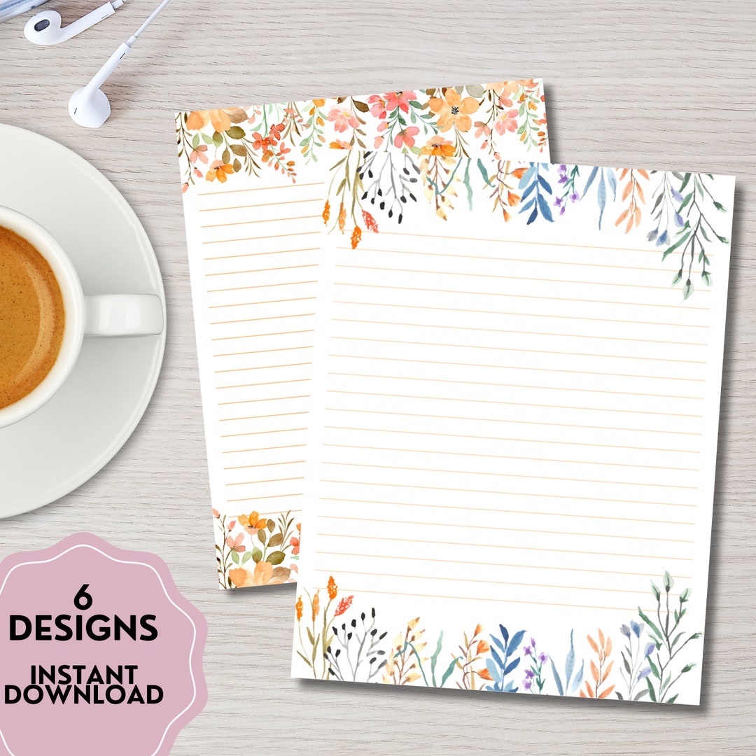 Flower Printable Memo Pad , Flower Notepad , Floral Printable Memo ...