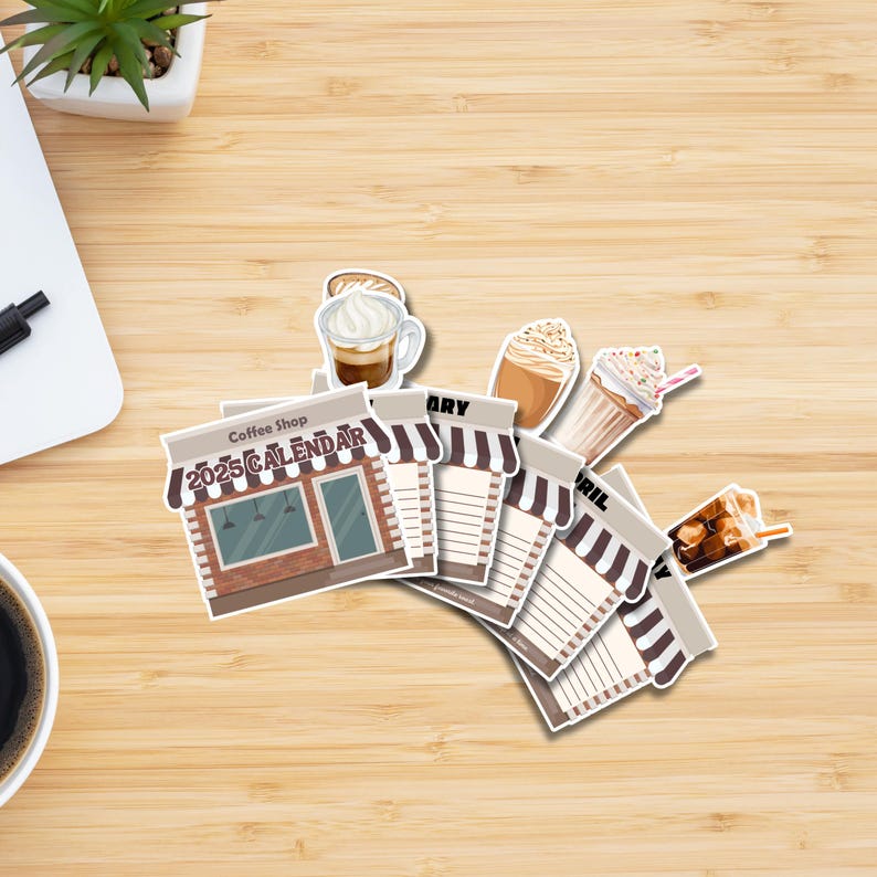 Coffee Calendar, Printable Calendar, Cute Calendar, Calendar 2025 ...