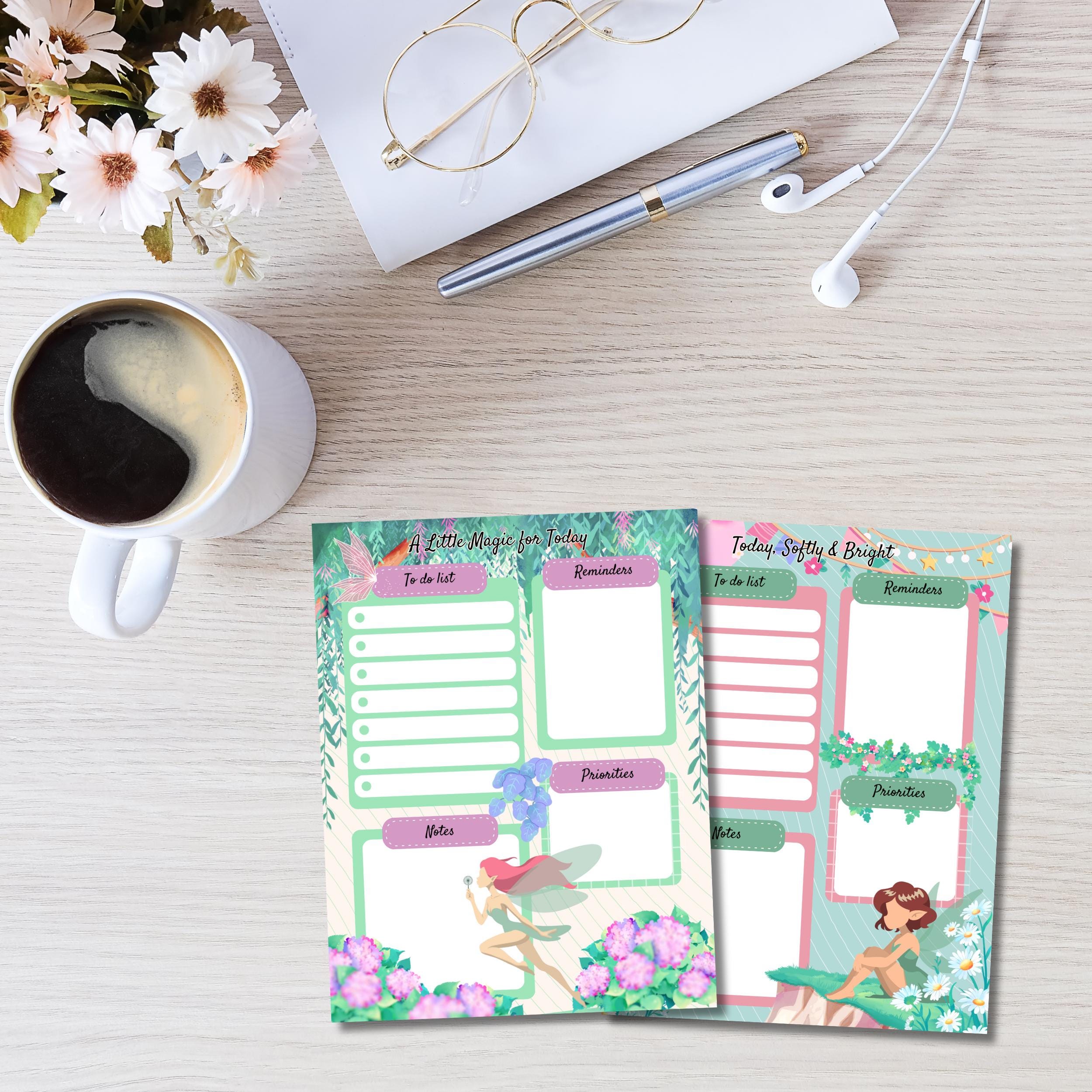 Fairy Girl Planner, Printable Notepad, Kawaii Memo, Daily to Do List ...