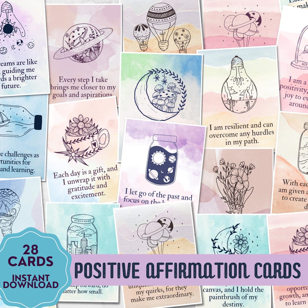 Watercolor Prints, Positive Affirmation, Affirmation Cards Printable ...