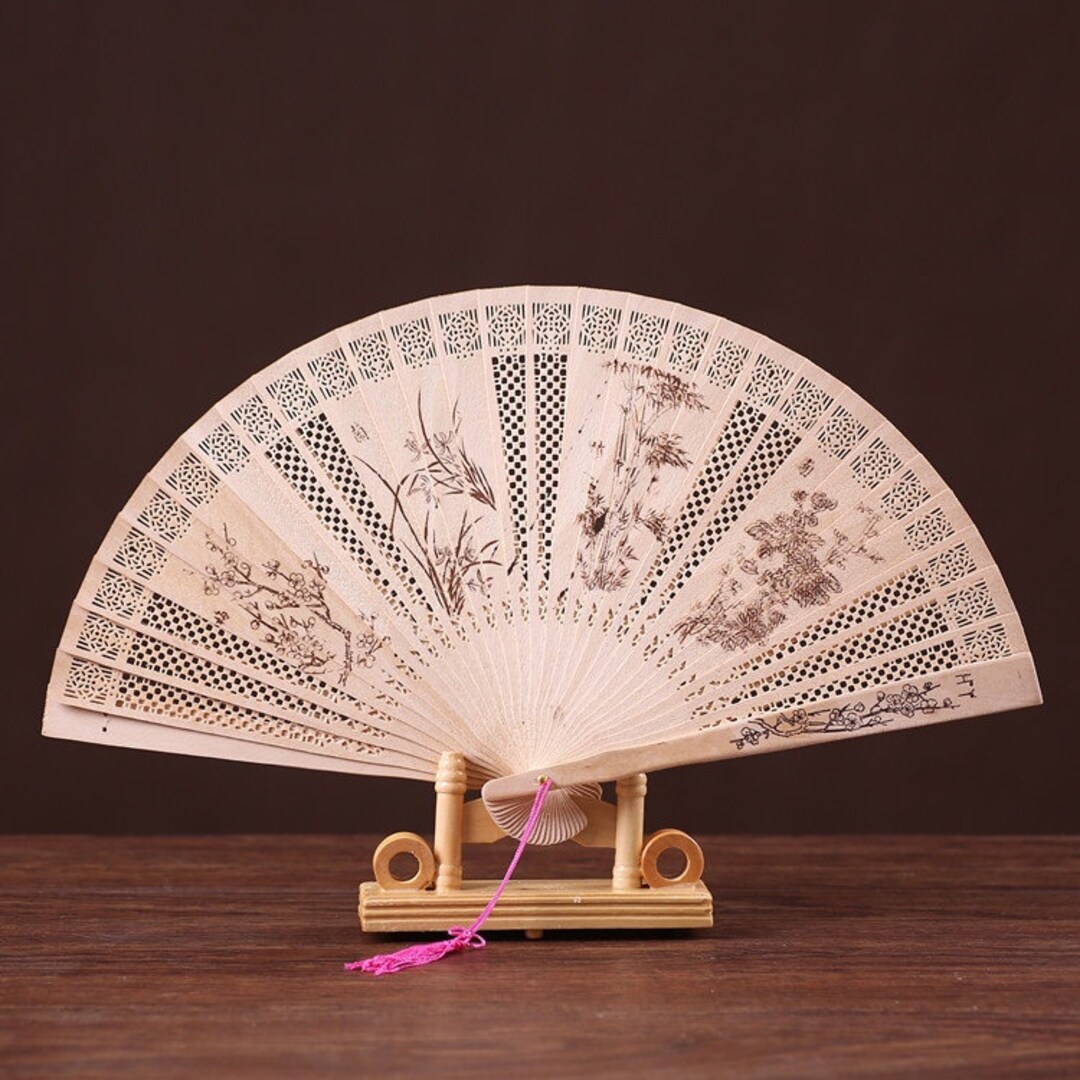 Antique Scented Wooden Fan Model Portable Folding Fan - Etsy