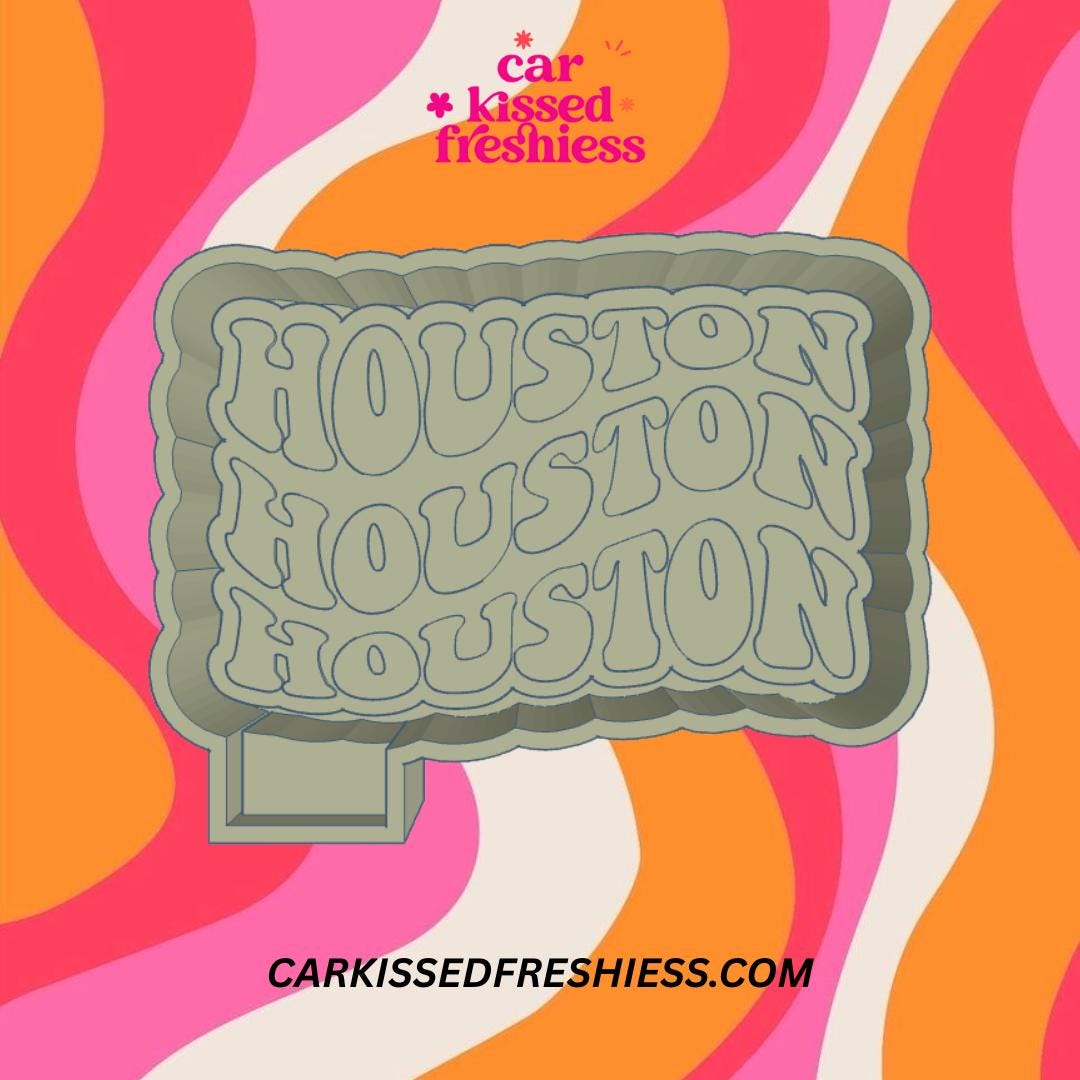 Houston Retro Text Silicone Mold - Etsy