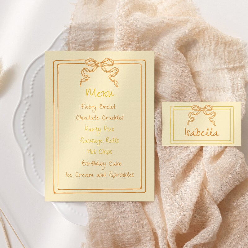 Menu Place Cards - Etsy