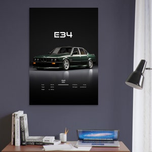 E34 Poster BMW M5 Digital Download E34 Wall Art Auto Poster Kunst Druck ...