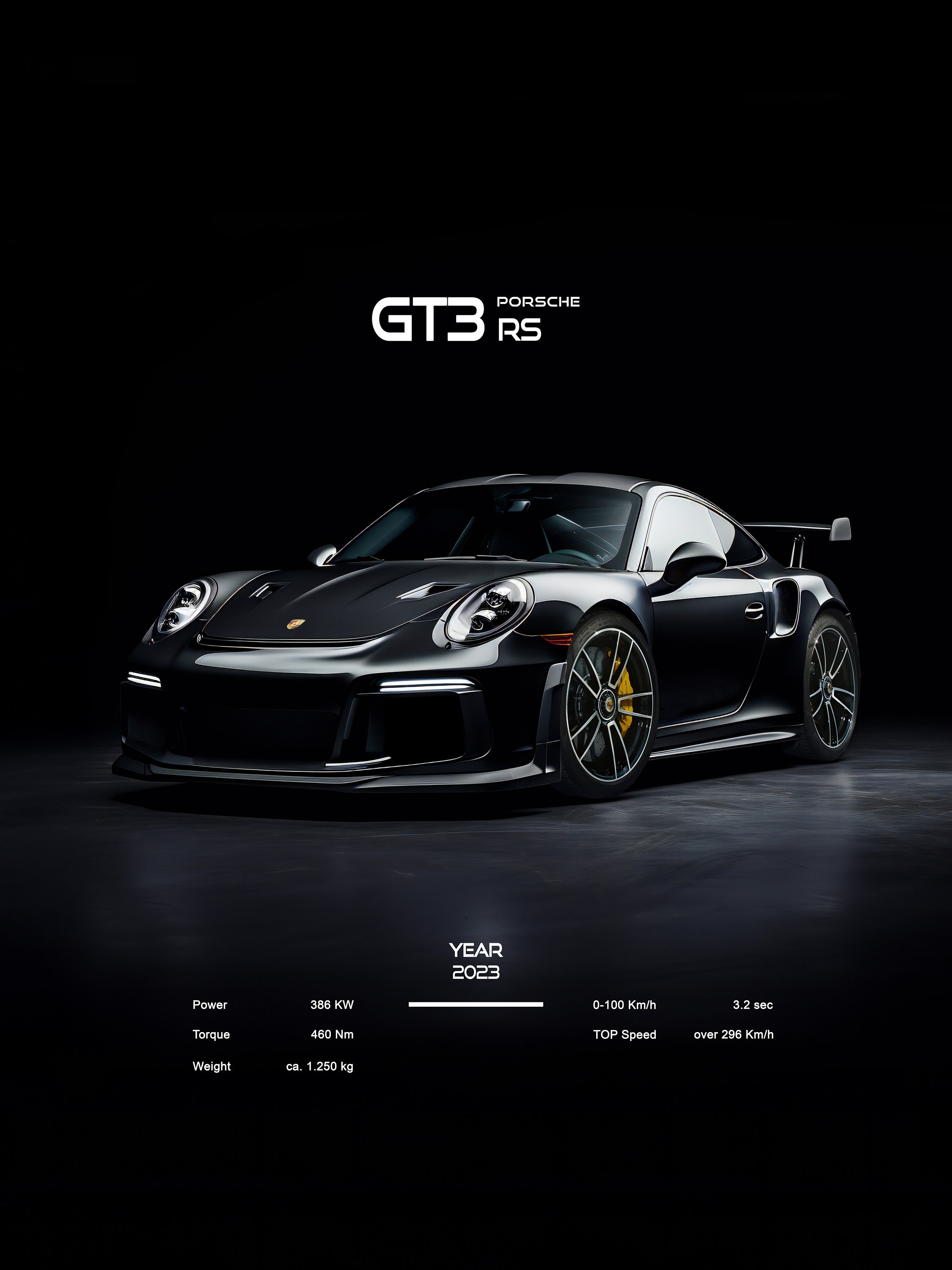 911 GT3 RS | Digital Download | Porsche Poster | GT3 RS Black | Auto Bild | Car Enthusiast - Etsy