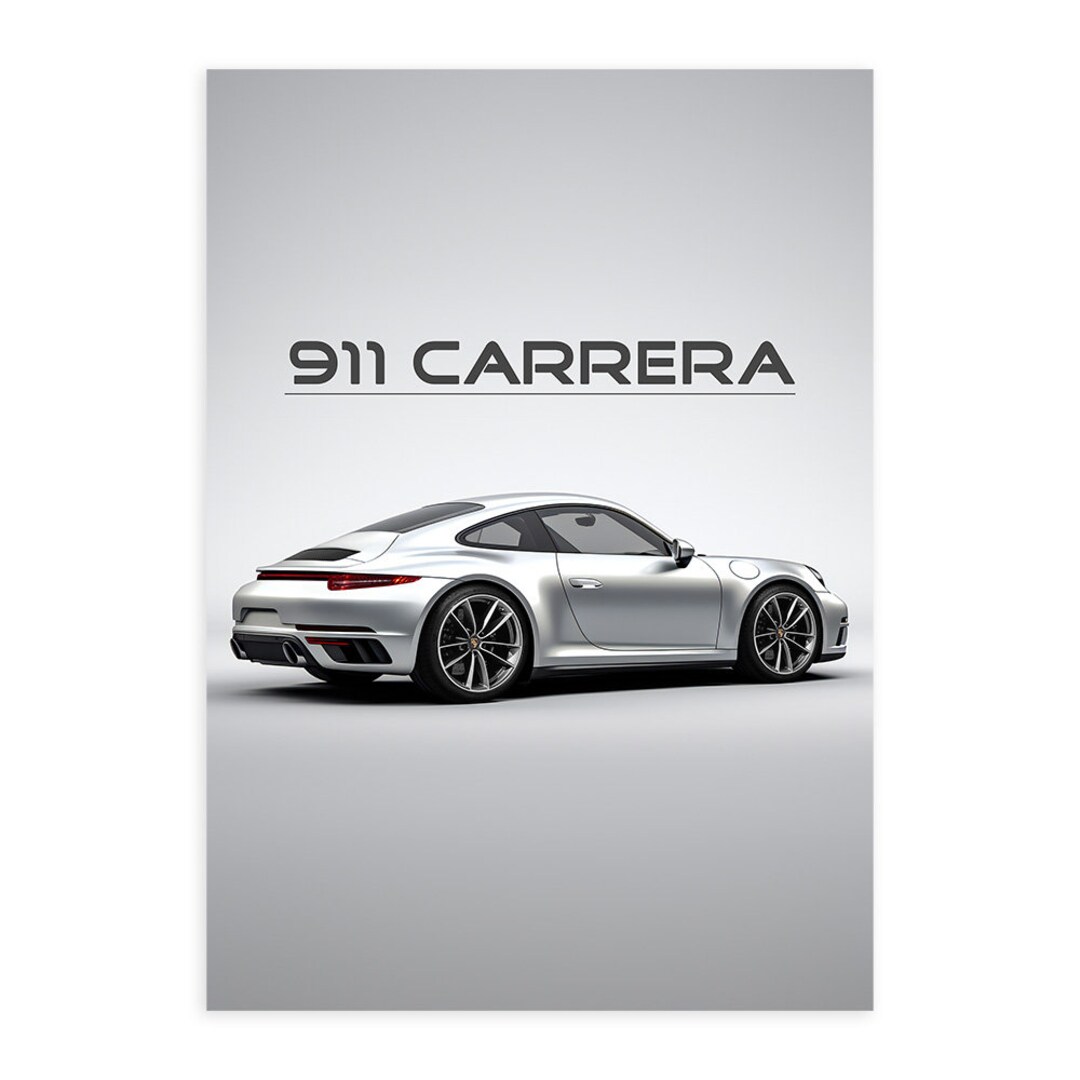 911 Carrera 4 GTS Car Poster | Digital Download | Porsche Wall Art ...
