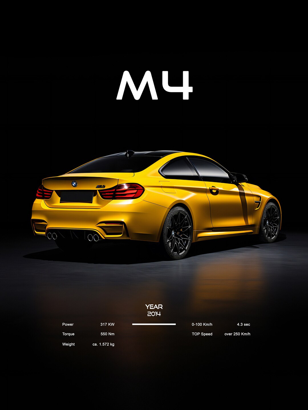 M4 Poster Digital Download BMW Poster Auto Poster Car Poster for Men's ...