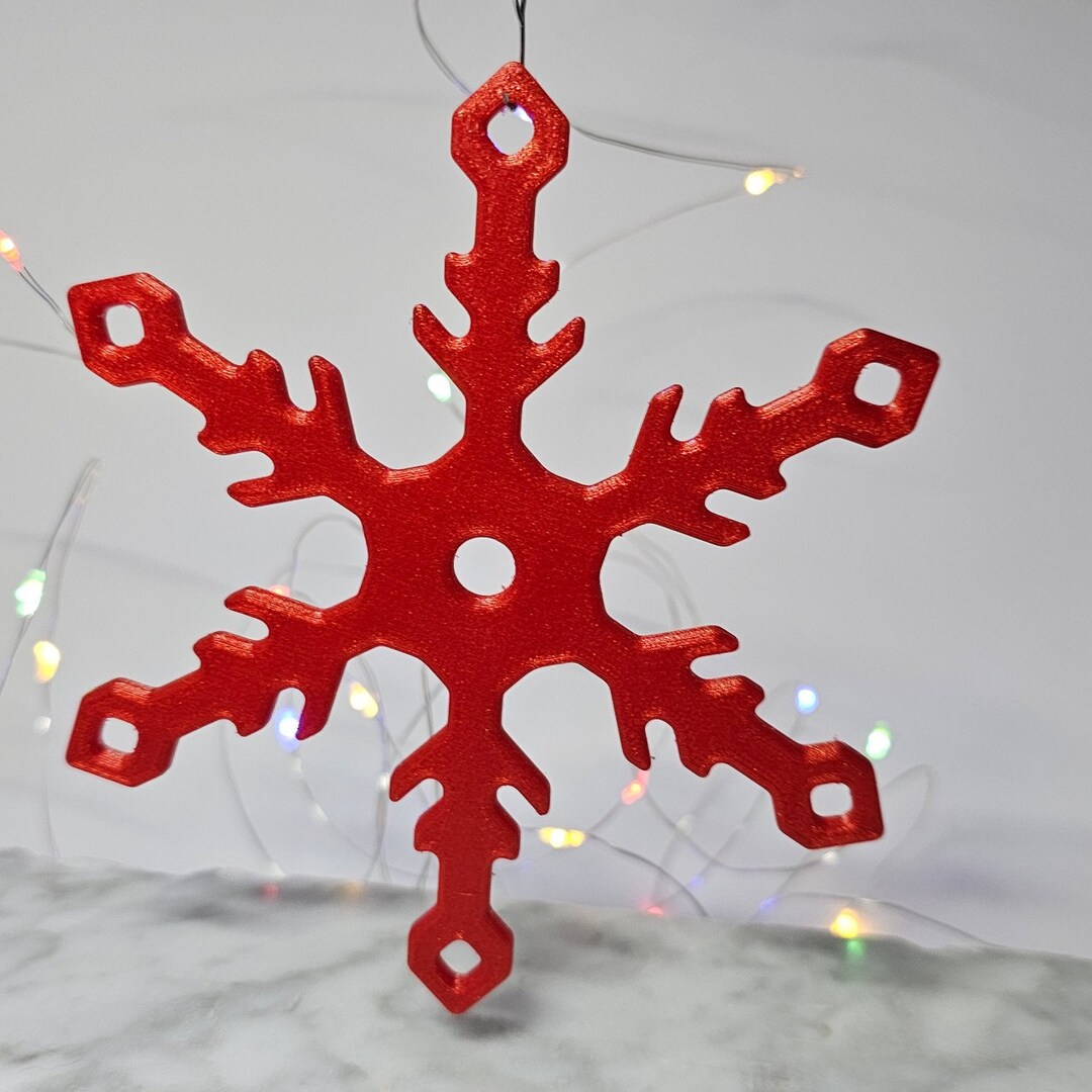 3D Printed Snowflake Ornament - Etsy
