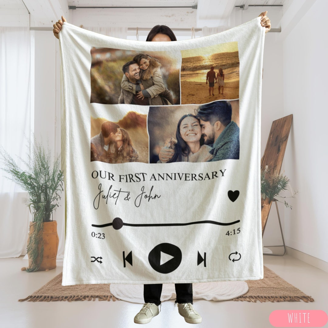 Personalized Song Music Player Blanket Anniversary Lover Blanket Music ...