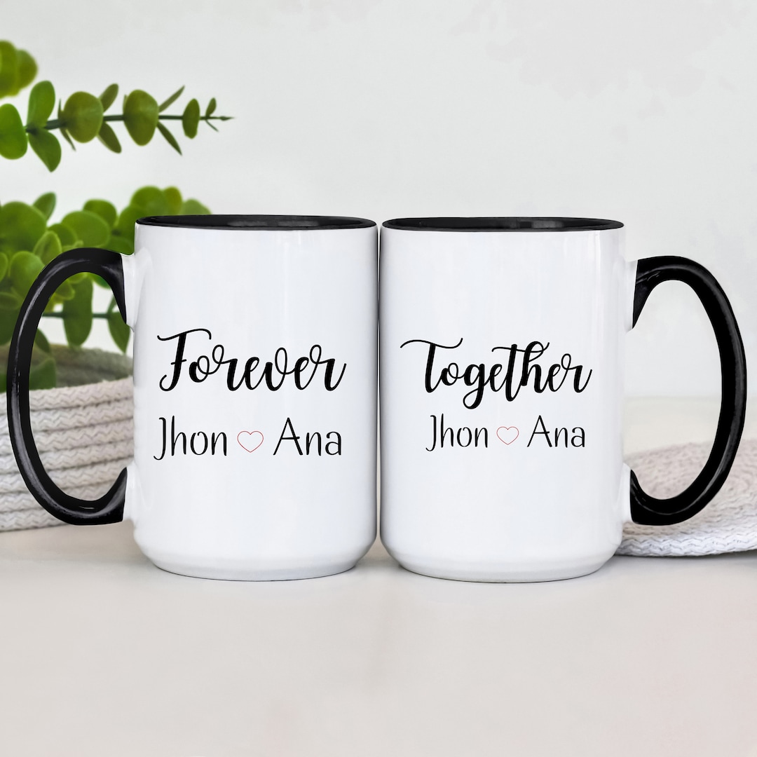 Custom Couples Gift, Personal,ized Mugs for Couples, Coffee Together, Engagement Gift, Coffee ...