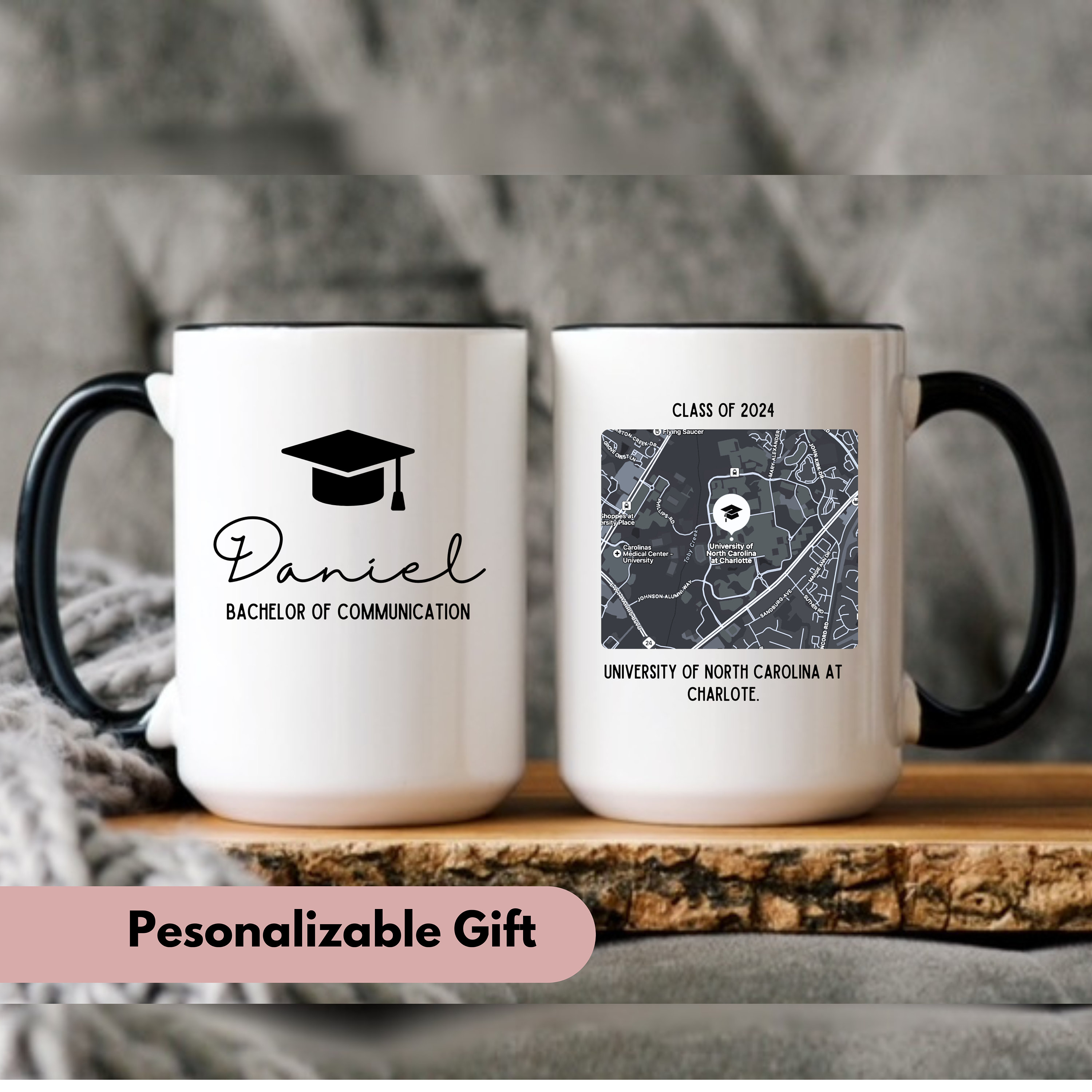 Personalized Graduation Gift, Campus Map Mug, Custom College, College ...