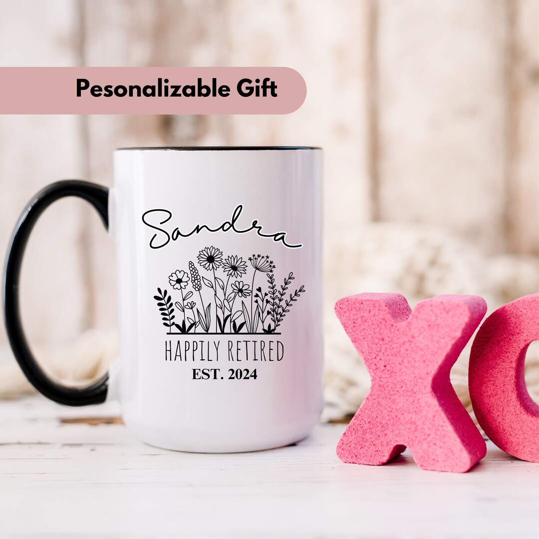 Personalized Retirement Mug, Retirement Gift for Women, Retirement 2024 ...