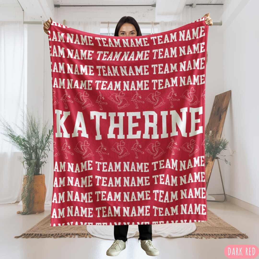 Custom Figure Skating Blanket Personalized With Skater's Name, Figure ...