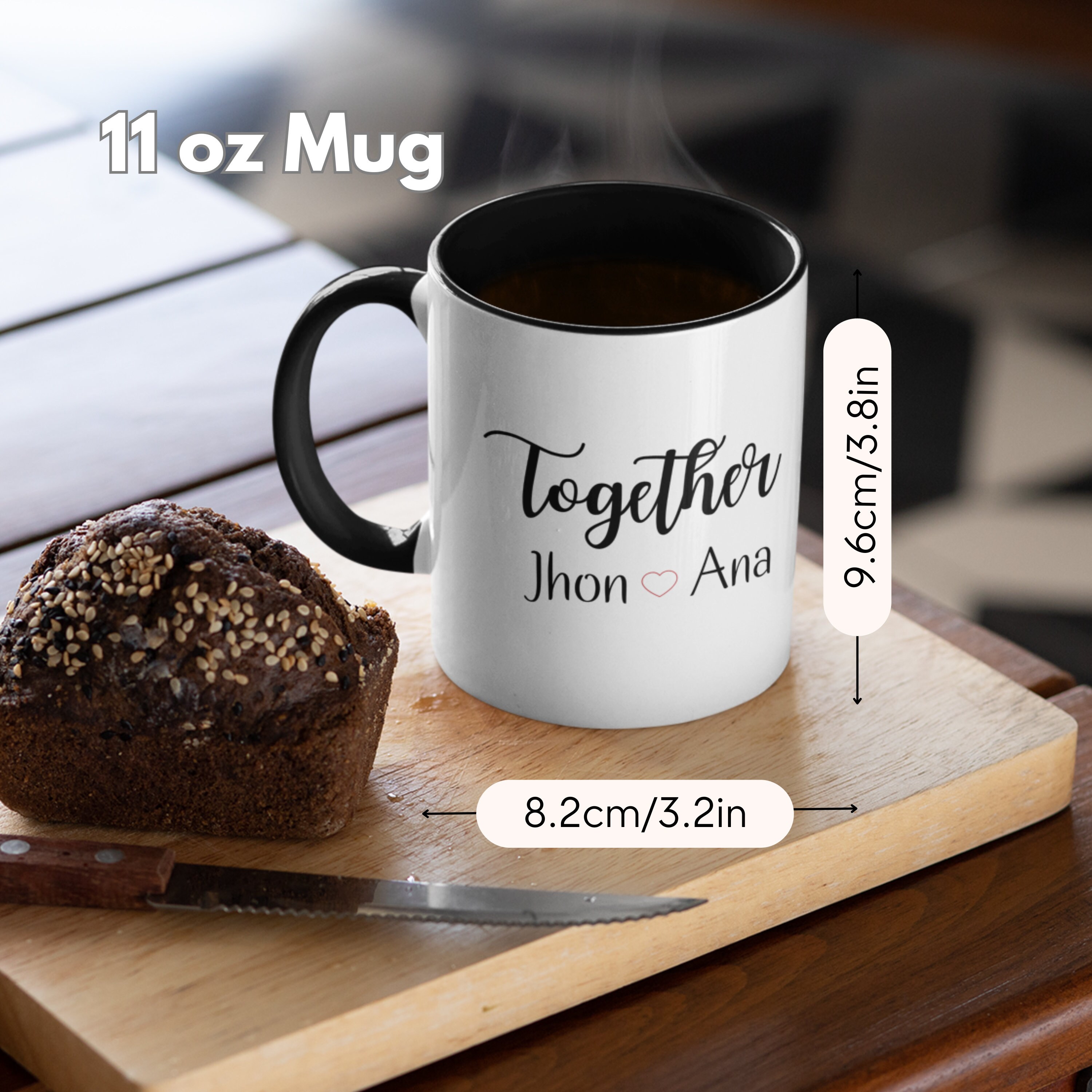 Custom Couples Gift, Personal,ized Mugs for Couples, Coffee Together, Engagement Gift, Coffee ...