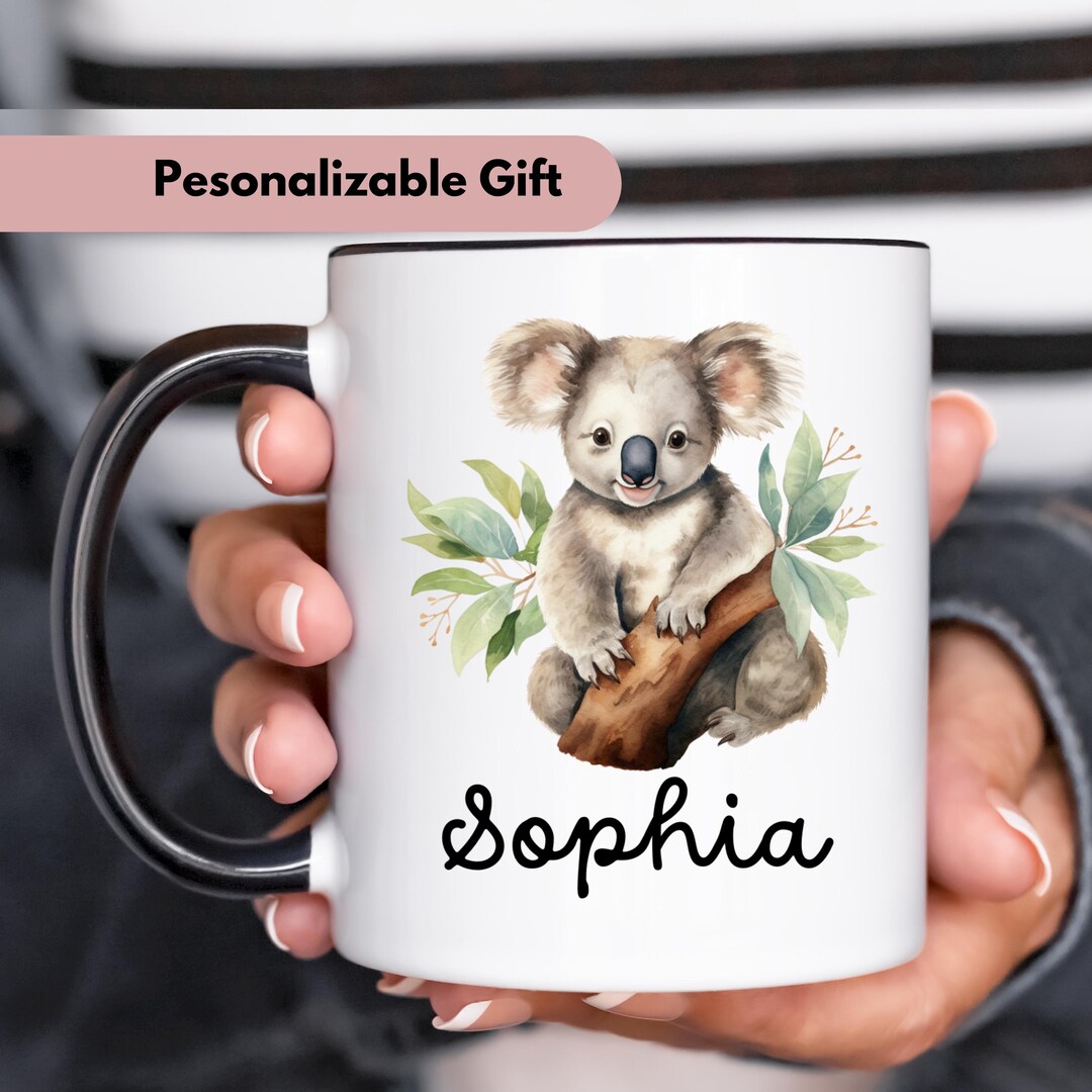 Custom Koala Mug, Personalized Mug for Her, for Him, Custom Gift Idea ...