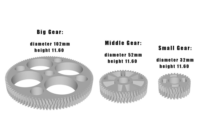 3d Printed Gears For Busy Board Stl Files Gears With Their Base And Screw Digital Download 