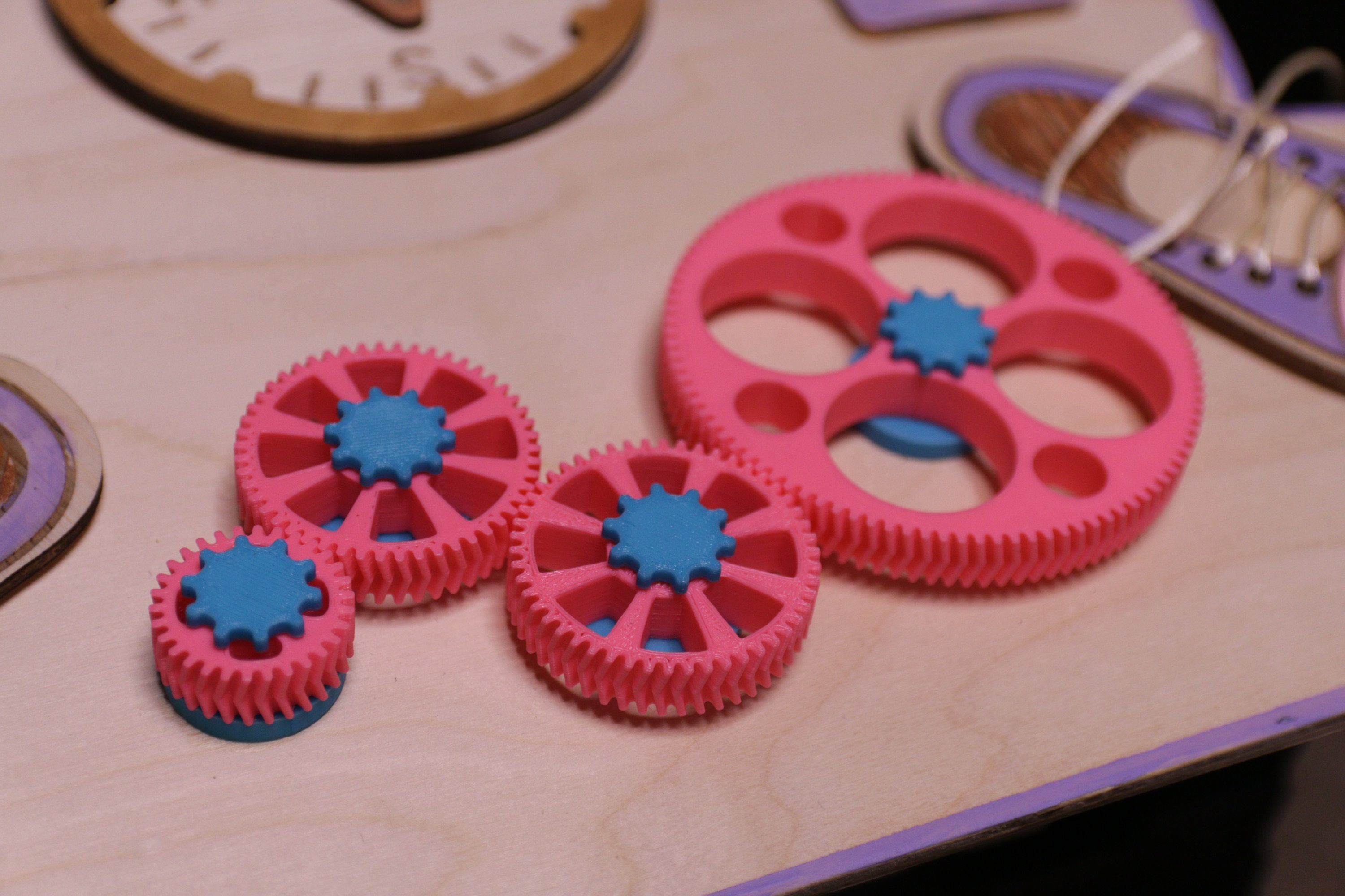 3d Printed Gears for Busy Board, STL Files (gears With Their Base and ...