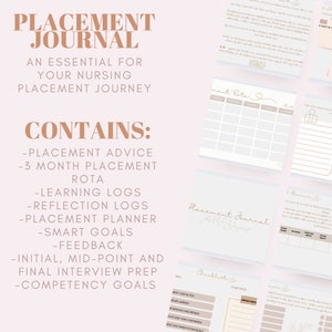 Student Nurse Placement Journal. Aesthetic Clinical Placement Journal ...