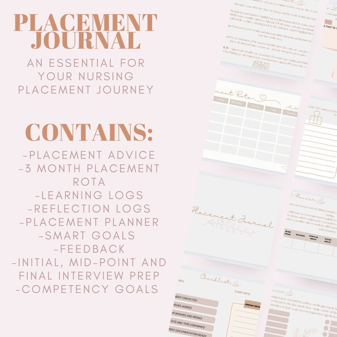 Student Nurse Placement Journal. Aesthetic Clinical Placement Journal ...