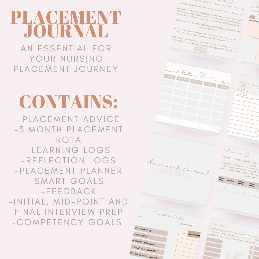 Student Nurse Placement Journal. Aesthetic Clinical Placement Journal ...