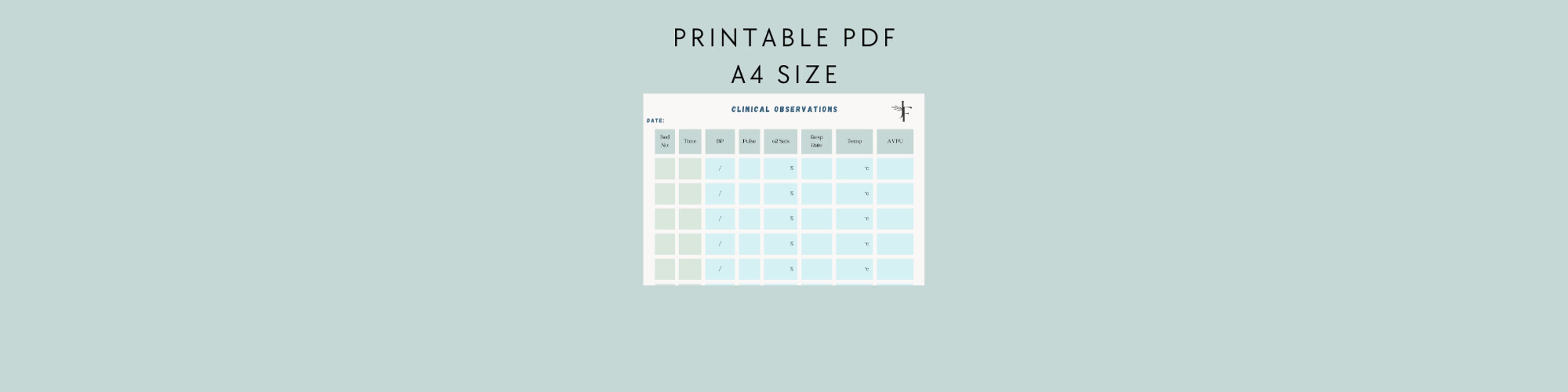 Editable and Printable Observation Chart, Log, & Tracker. Nursing Notes ...