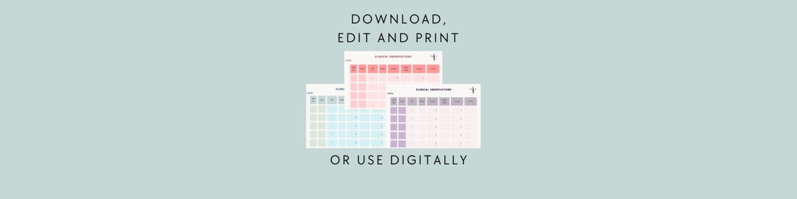 Editable and Printable Observation Chart, Log, & Tracker. Nursing Notes ...
