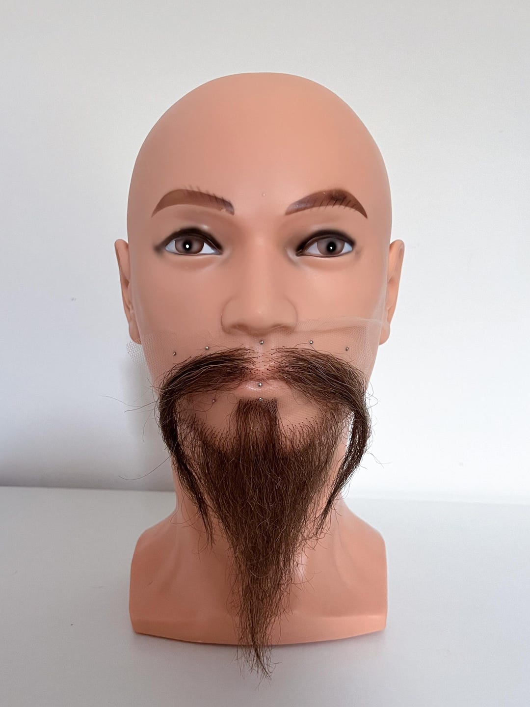 Realistic Fu Manchu Mustache With Long Goatee Set in Natural Hair ...