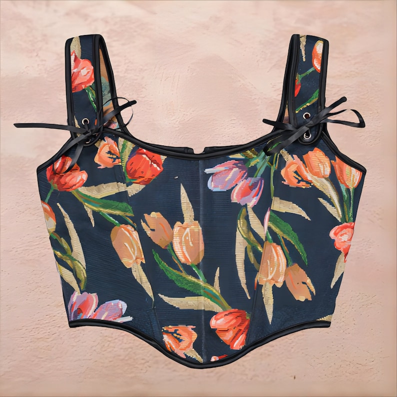 Floral Corsets Floral Lace up Corsets Busty Corsets Plus - Etsy