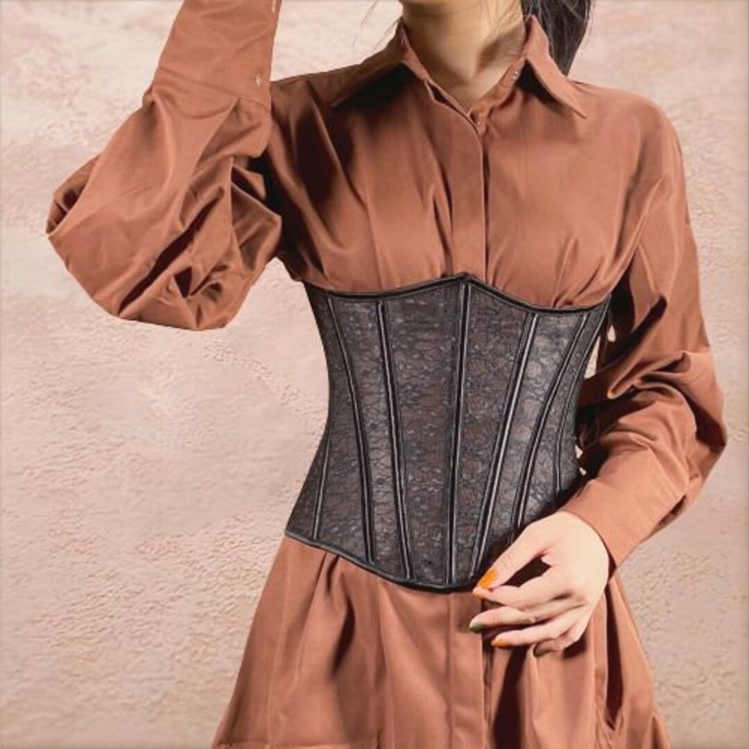 Vintage Corset Belt, Renaissance Corset, Milkmaid Top, Fish Bone Waist ...