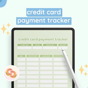 Credit Card Payment, Printable Tracker, Debt Payment, Digital Download ...