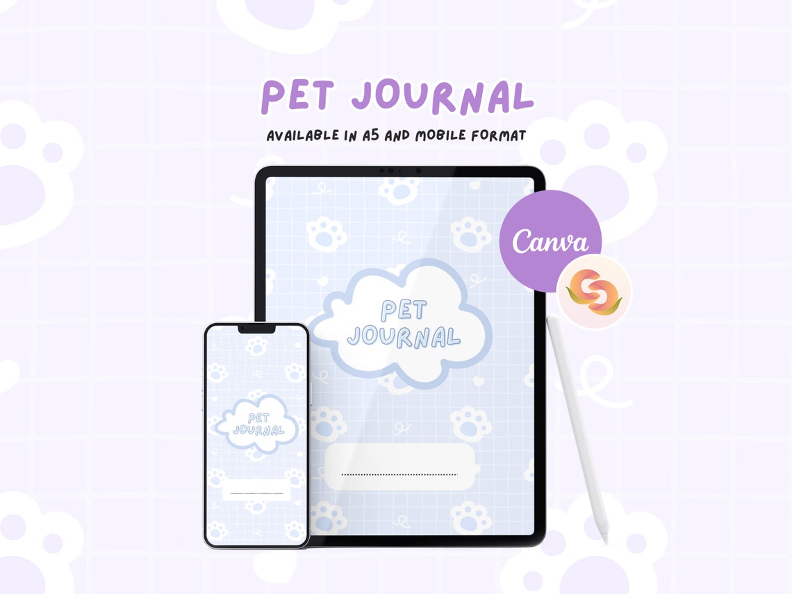 Pet Journal Canva Template - Etsy