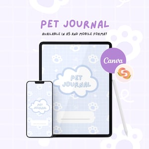 Pet Journal Canva Template - Etsy