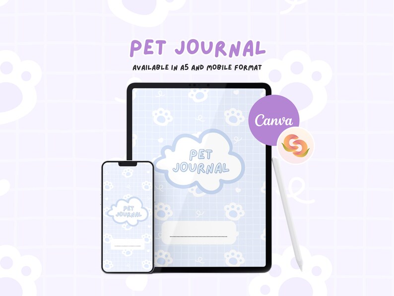 Pet Journal Canva Template - Etsy