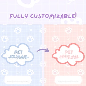 Pet Journal Canva Template - Etsy