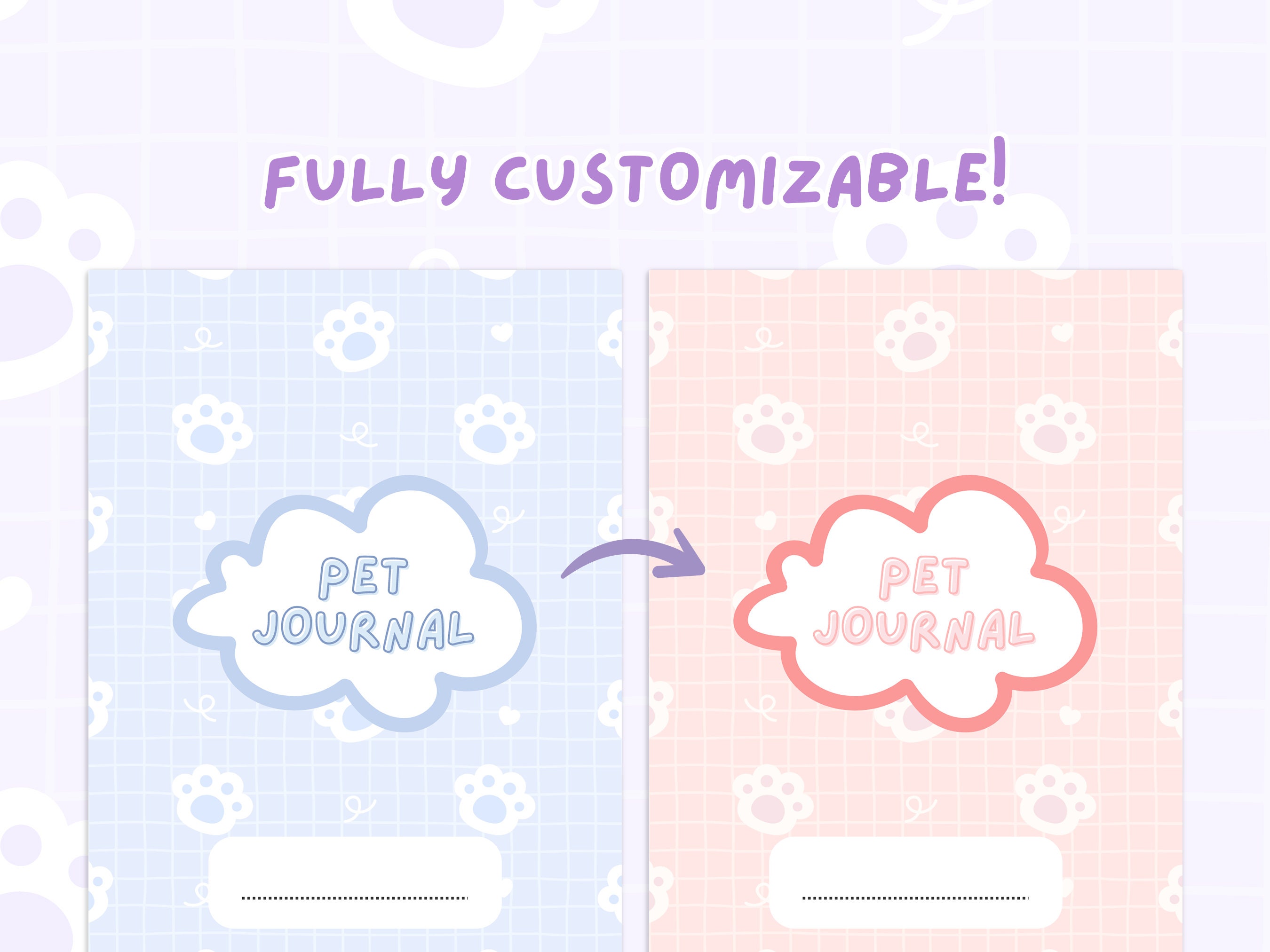 Pet Journal Canva Template - Etsy