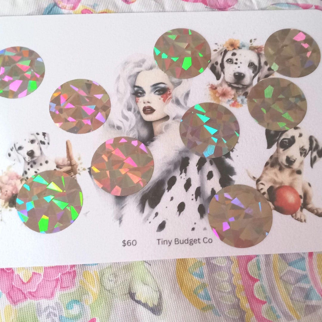 Dalmatian Dogs & Evil Woman Scratch off Saving Challenge Low Income ...