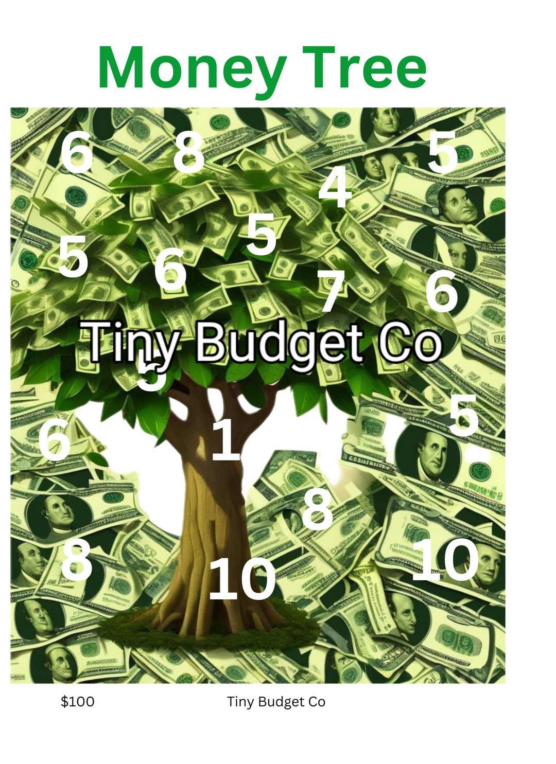 Money Tree Saving Challenge Low Income - Etsy