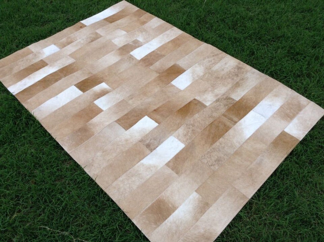 Rug New Handmade Leather Cowhide Rug Cow Skin Carpet Patchwork Area Rug ...